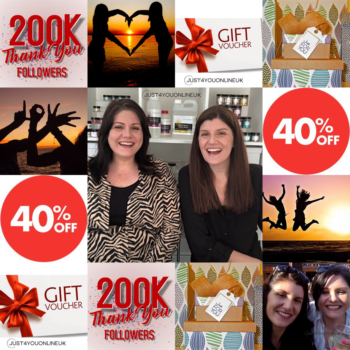 Massive Giveaway and 40% off discount code celebration for 200k follow ...