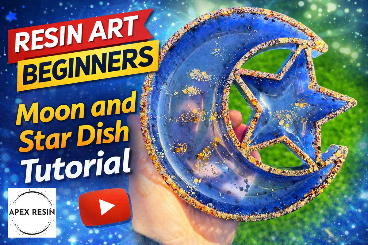 Resin Art for Beginners | Moon & Star Dish Tutorial (Step-by-Step ...