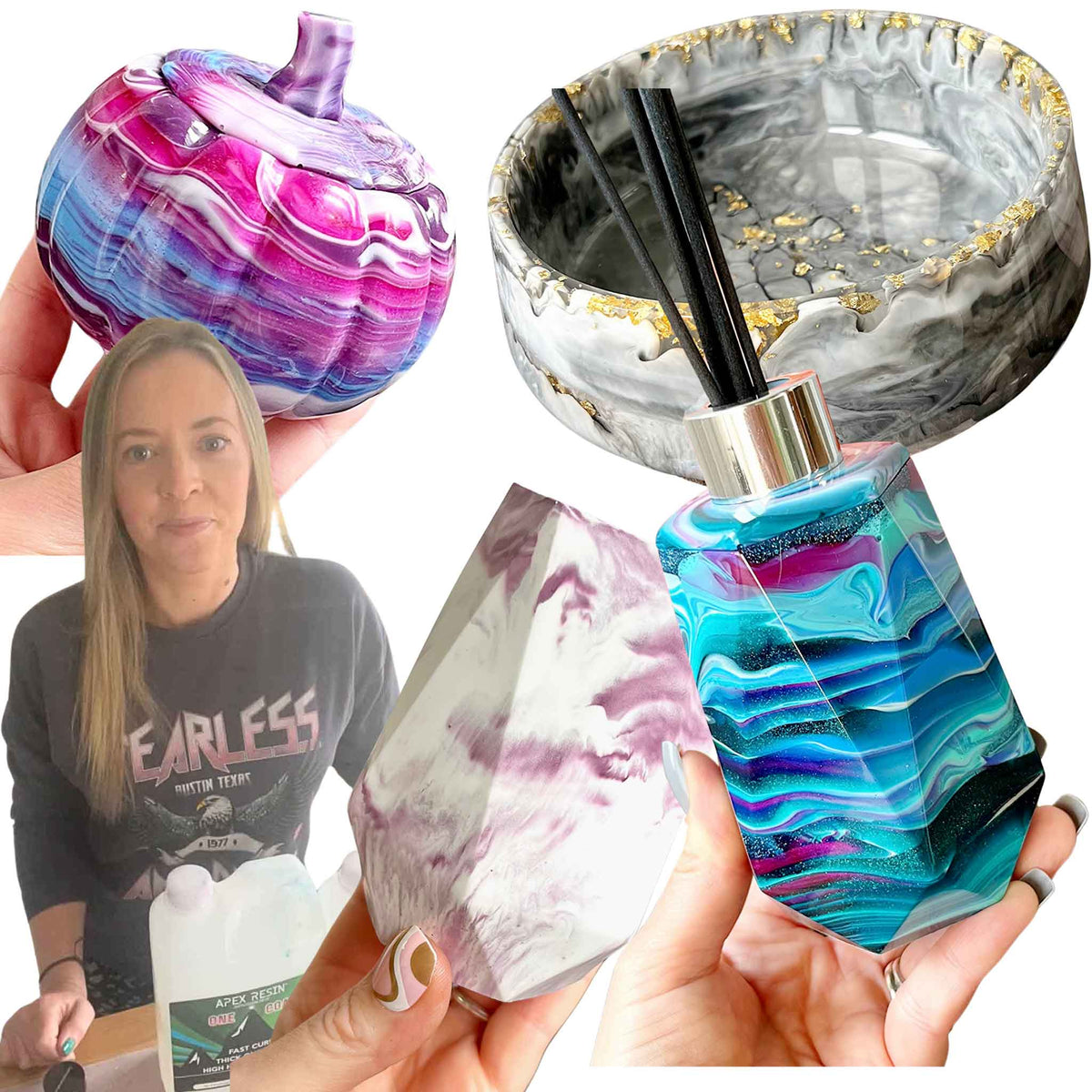 1 to 1 Resin Art Class -Resin Marble Effect Masterclass – Apex Resin